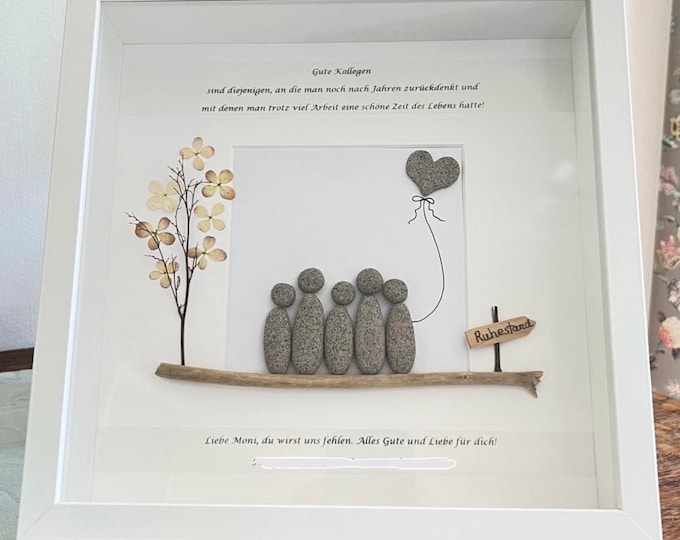 Steinbild Geschenk zur Rente Ruhestand personalisiert - Etsy.de