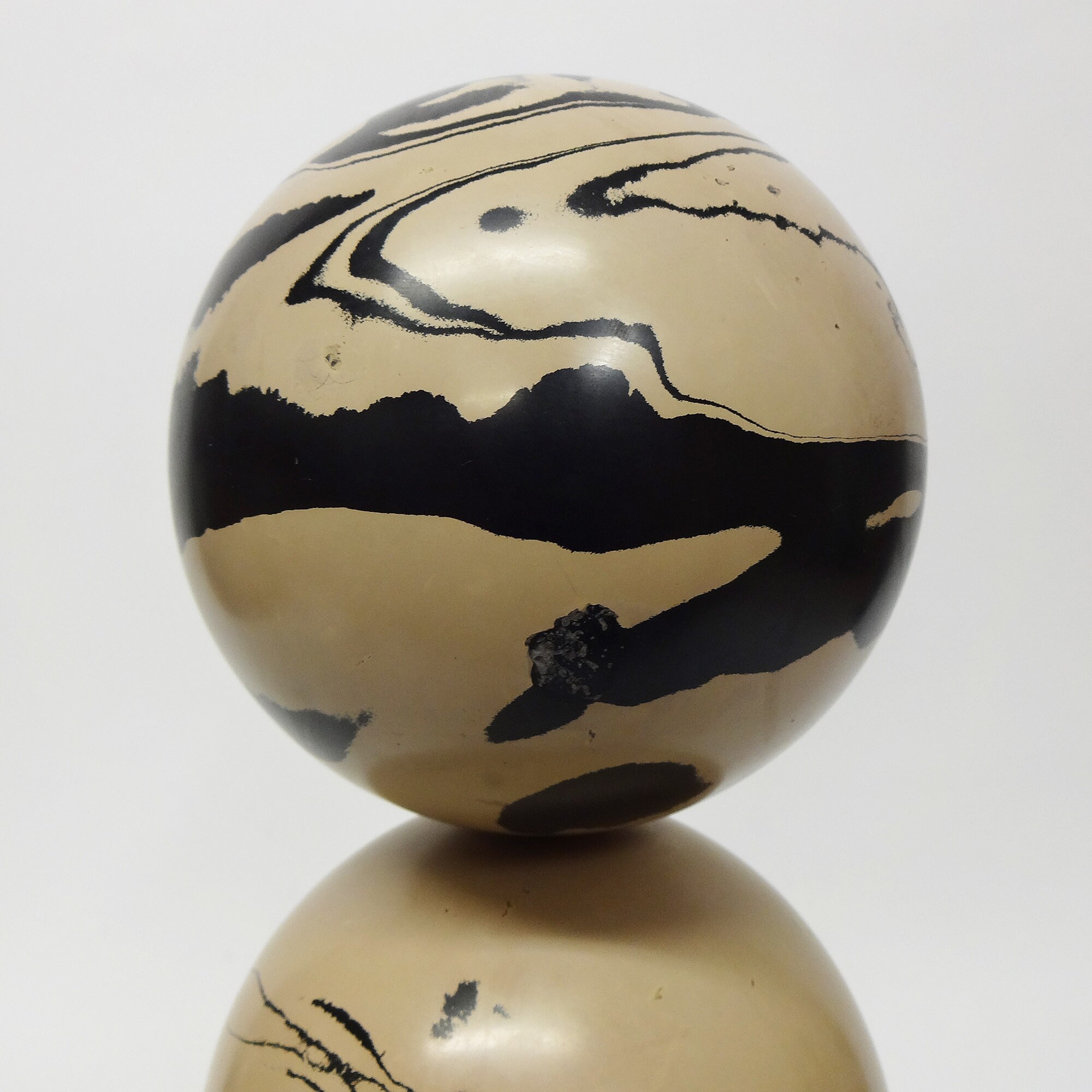 Plinth | Vintage Bowling Ball Table Sculpture With Solid Walnut Base - Etsy