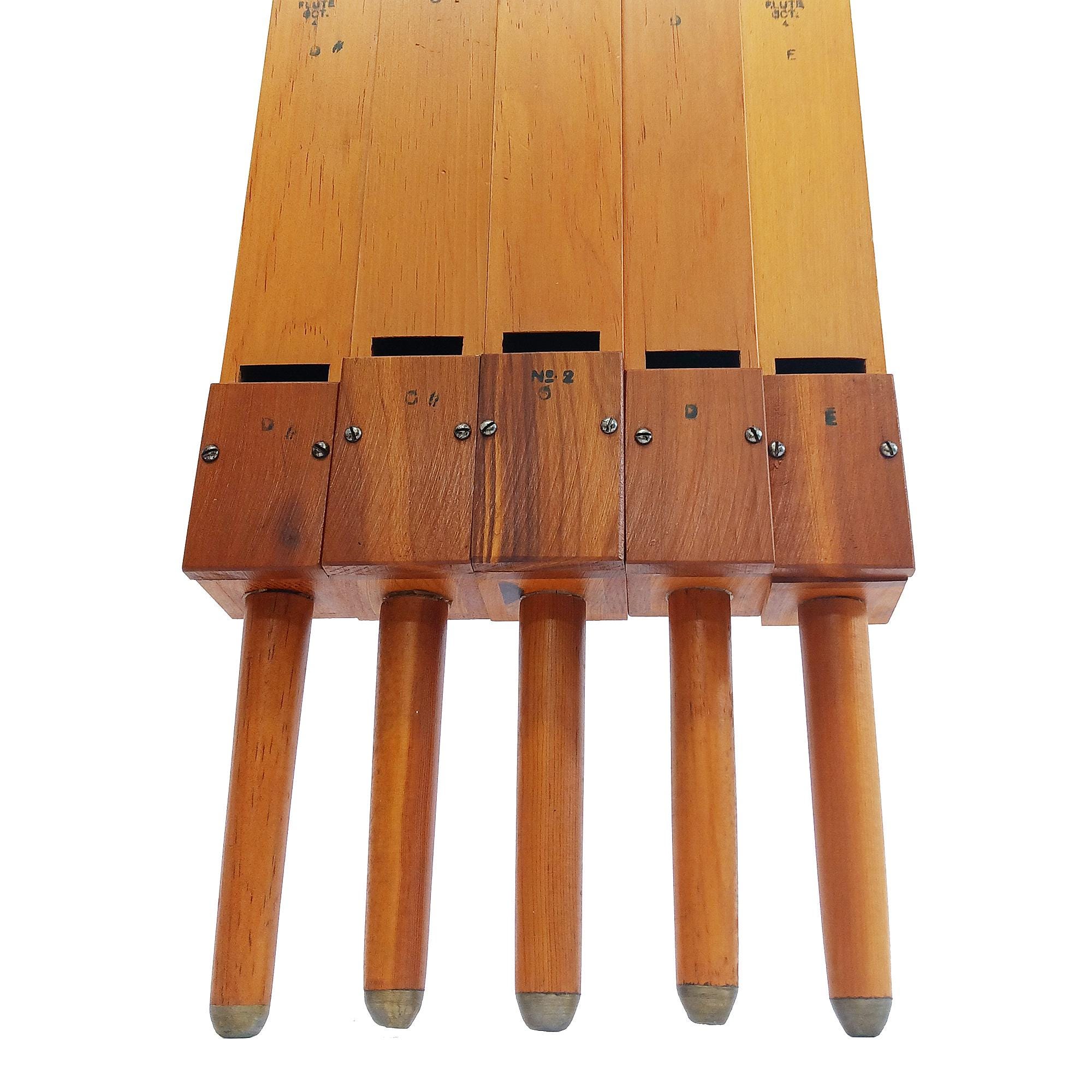 5 Organ Pipes | Vintage Wood Flutes for Wall or Countertop Display - Etsy
