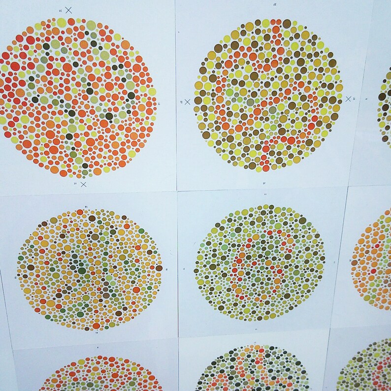 Ishihara Japanese Color Blindness Test Cards Wall Art - Etsy