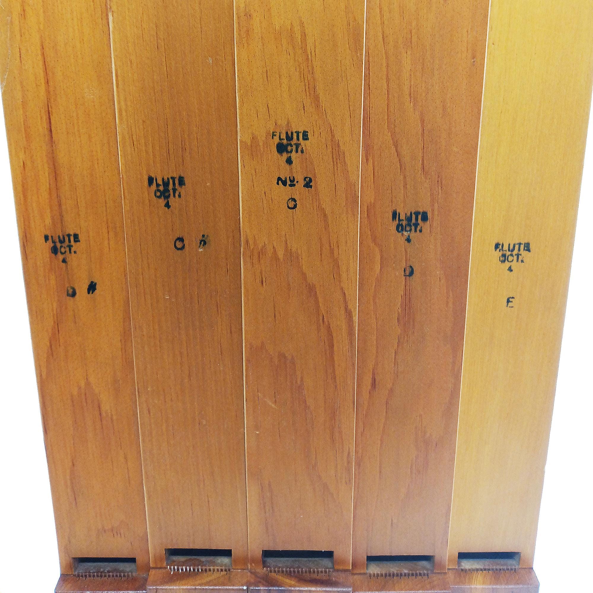5 Organ Pipes | Vintage Wood Flutes for Wall or Countertop Display - Etsy