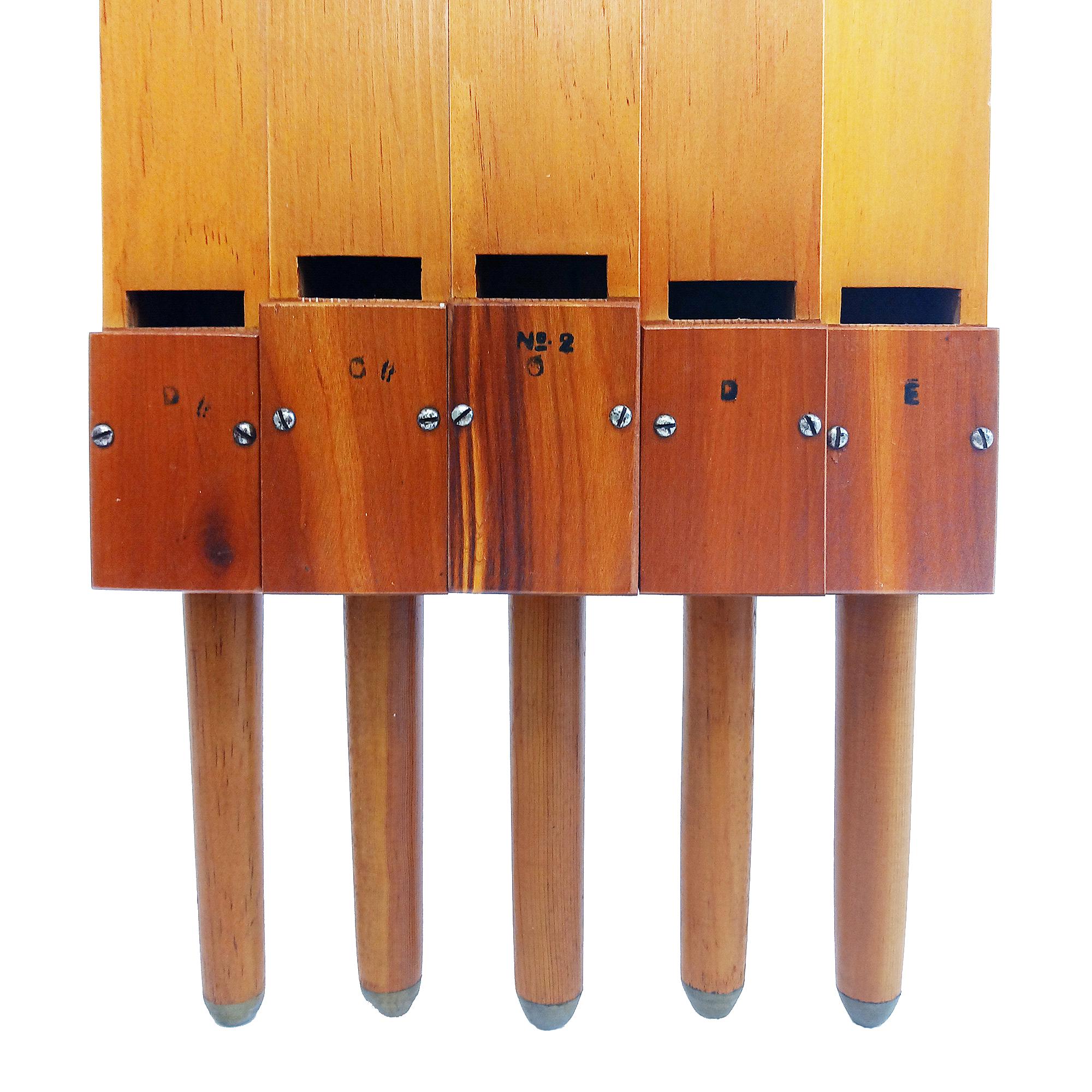 5 Organ Pipes | Vintage Wood Flutes for Wall or Countertop Display - Etsy