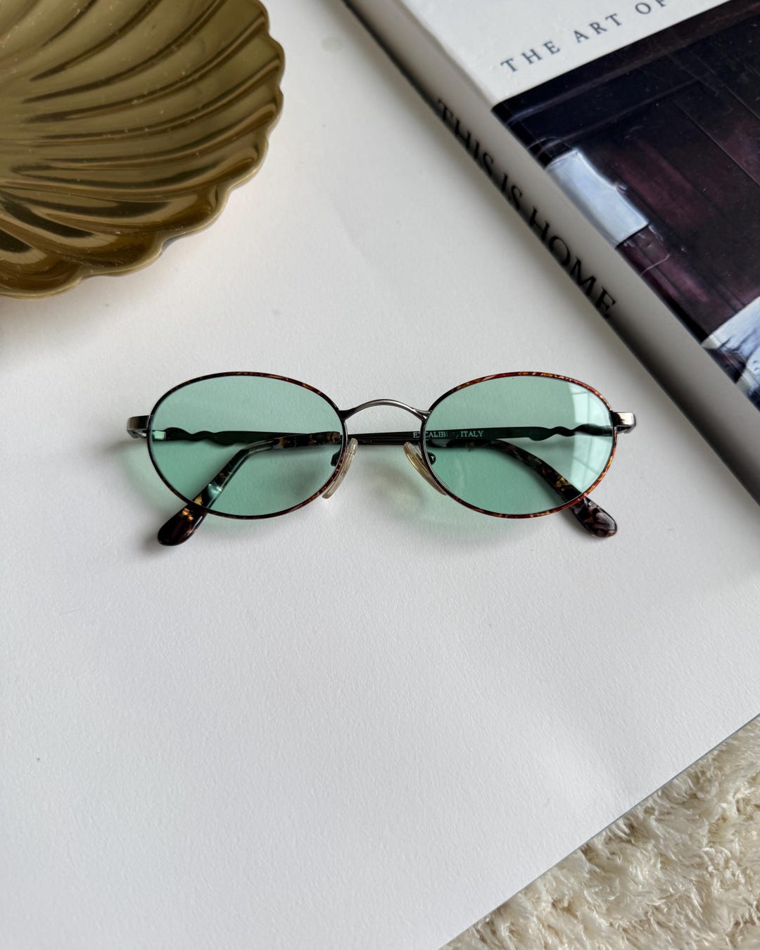 Deadstock Round Vintage Sunglasses, 90s Made Sunglasses, Made in Italy ...