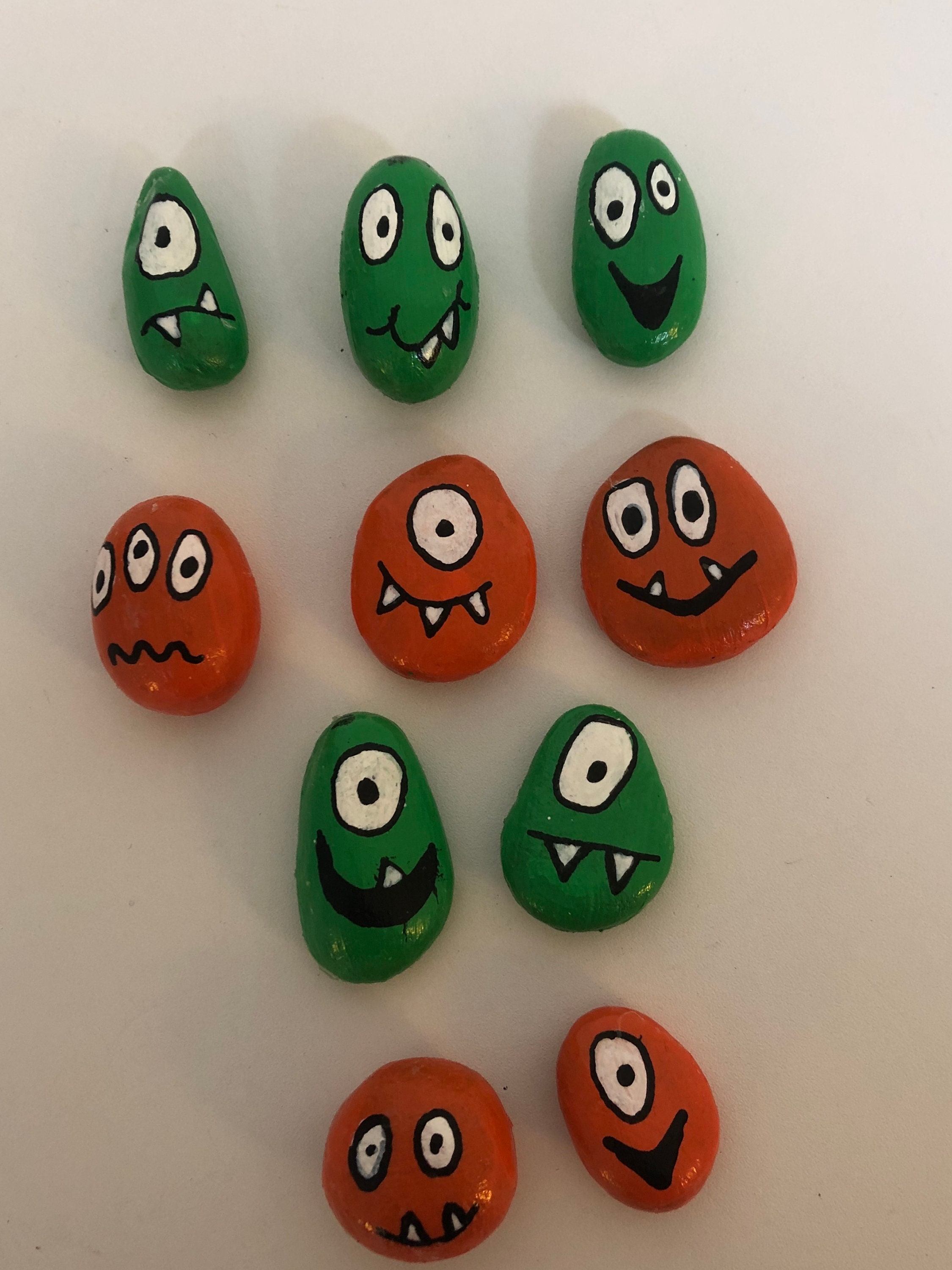 Monster Tic Tac Toe Painted Rocks Game - Etsy UK