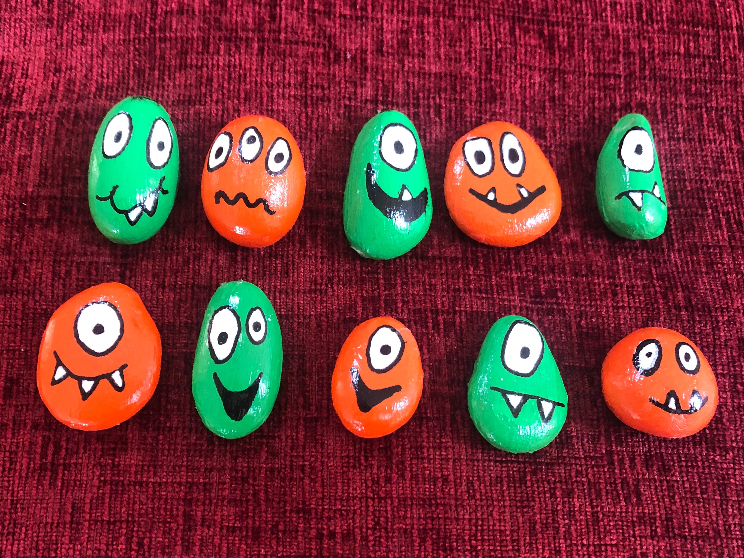 Monster Tic Tac Toe Painted Rocks Game - Etsy UK