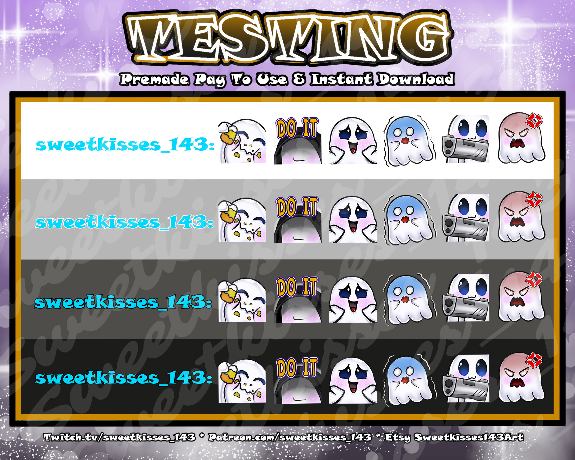 MEGA Twitch Ghost Emote Exclusive Pack & BONUS Badges | 25 Ready to Use ...