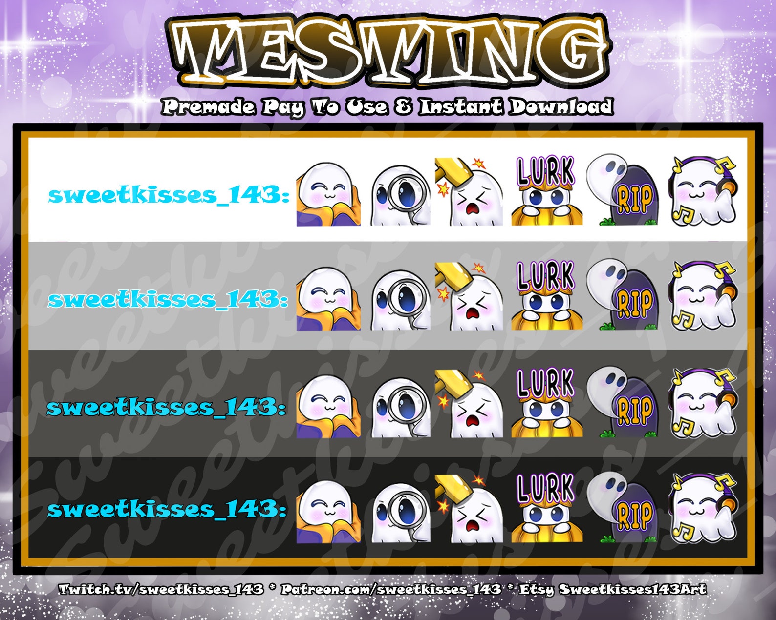 MEGA Twitch Ghost Emote Exclusive Pack & BONUS Badges | 25 Ready to Use ...