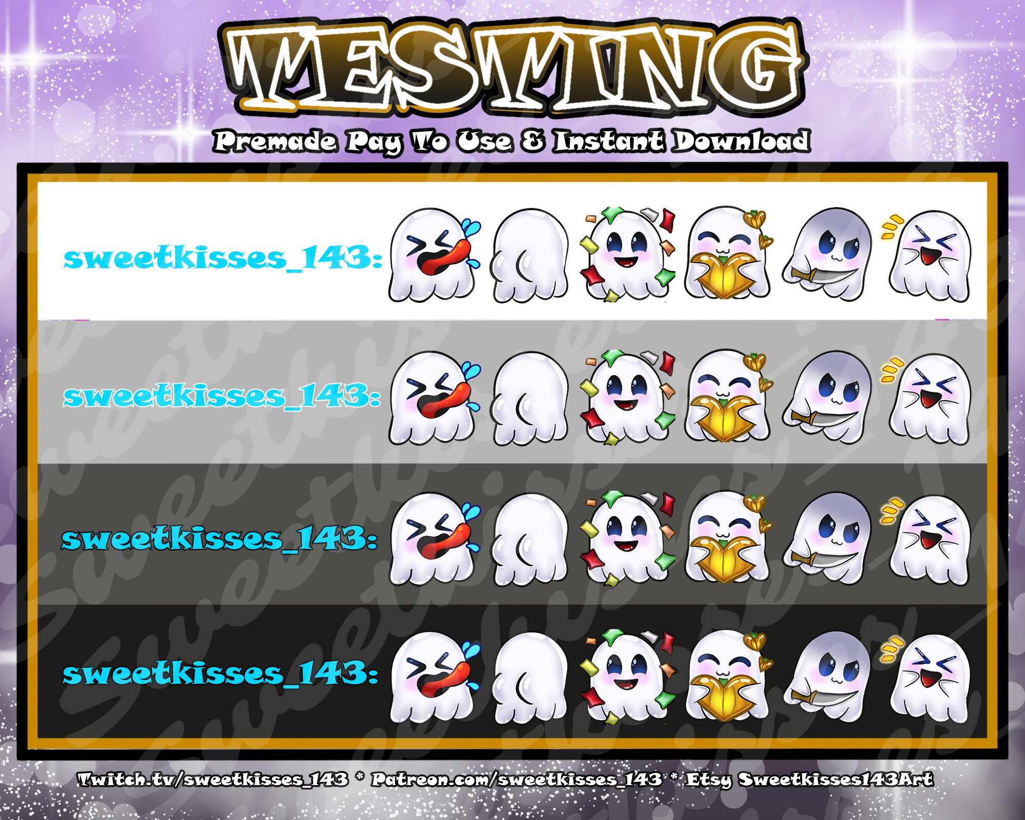 MEGA Twitch Ghost Emote Exclusive Pack & BONUS Badges | 25 Ready to Use ...
