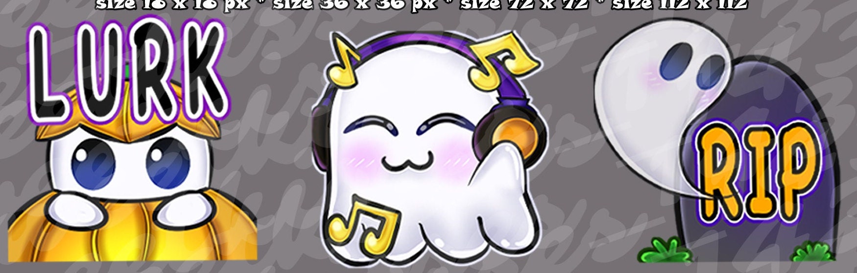 Twitch Ghost Emote Pack 1 BONUS Badges | 6 Ready to Use Emotes for ...
