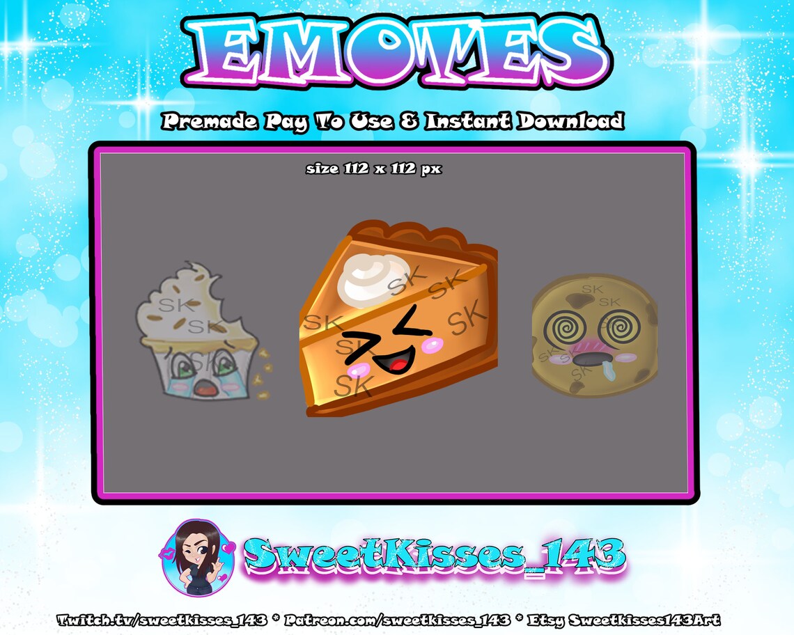 Twitch Pie Laughing Emote | Happy Emote | Pumpkin Pie | Sweet | Kawaii ...