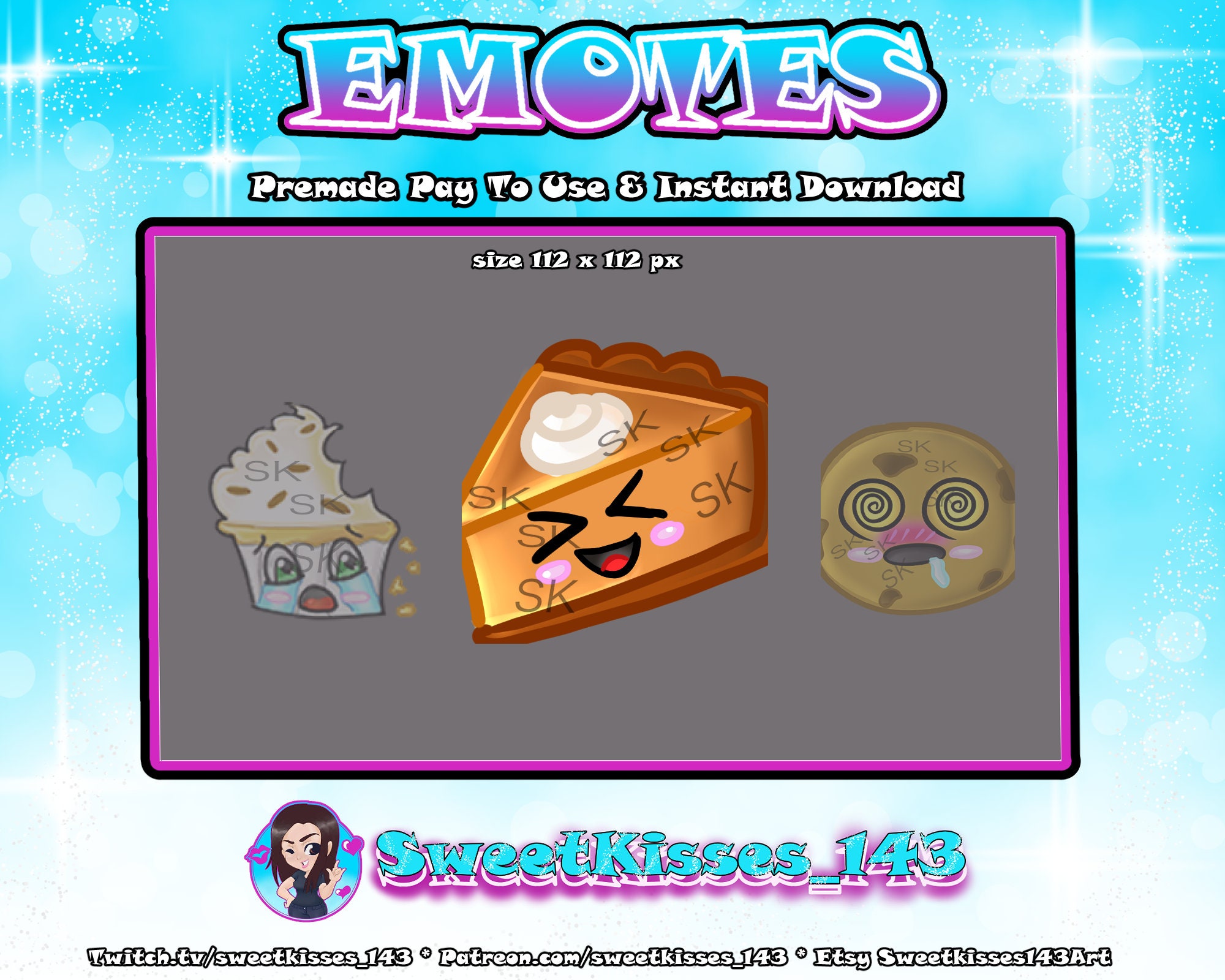 Twitch Pie Laughing Emote | Happy Emote | Pumpkin Pie | Sweet | Kawaii ...