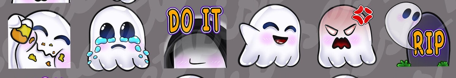 MEGA Twitch Ghost Emote Exclusive Pack & BONUS Badges | 25 Ready to Use ...