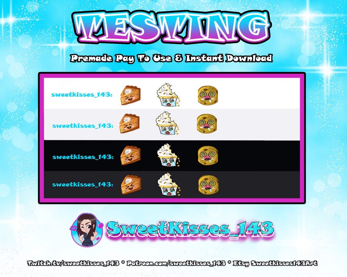 Twitch Emotes Sweet Emotions Emote Pack Cookie Confused Emote Pie ...