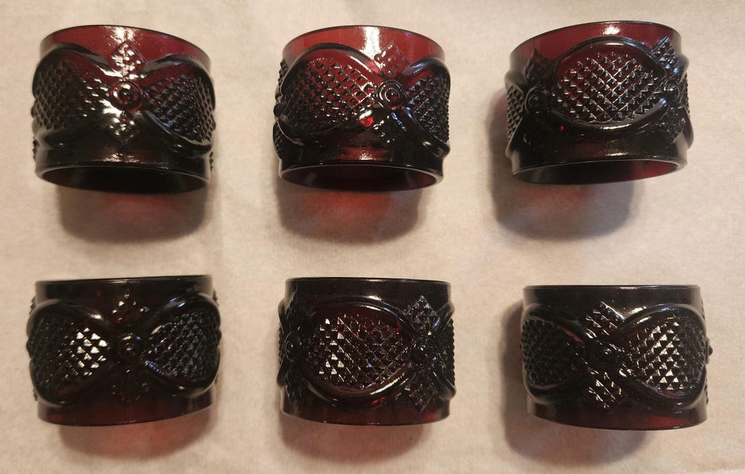 Ruby Red Napkin Rings From the Avon Cape Cod Collection 1970s - Etsy