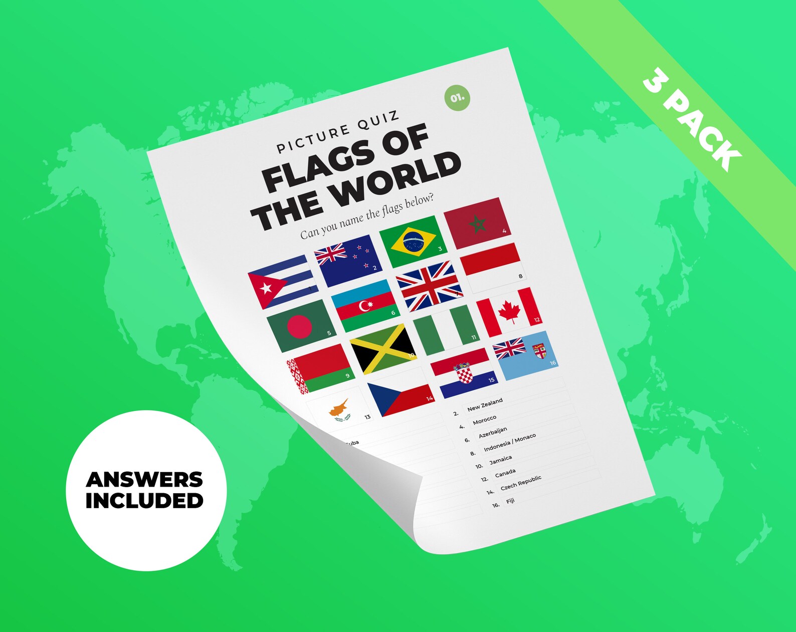 Flags of the World | Flag Quiz Part Three | Learn World Flags ...