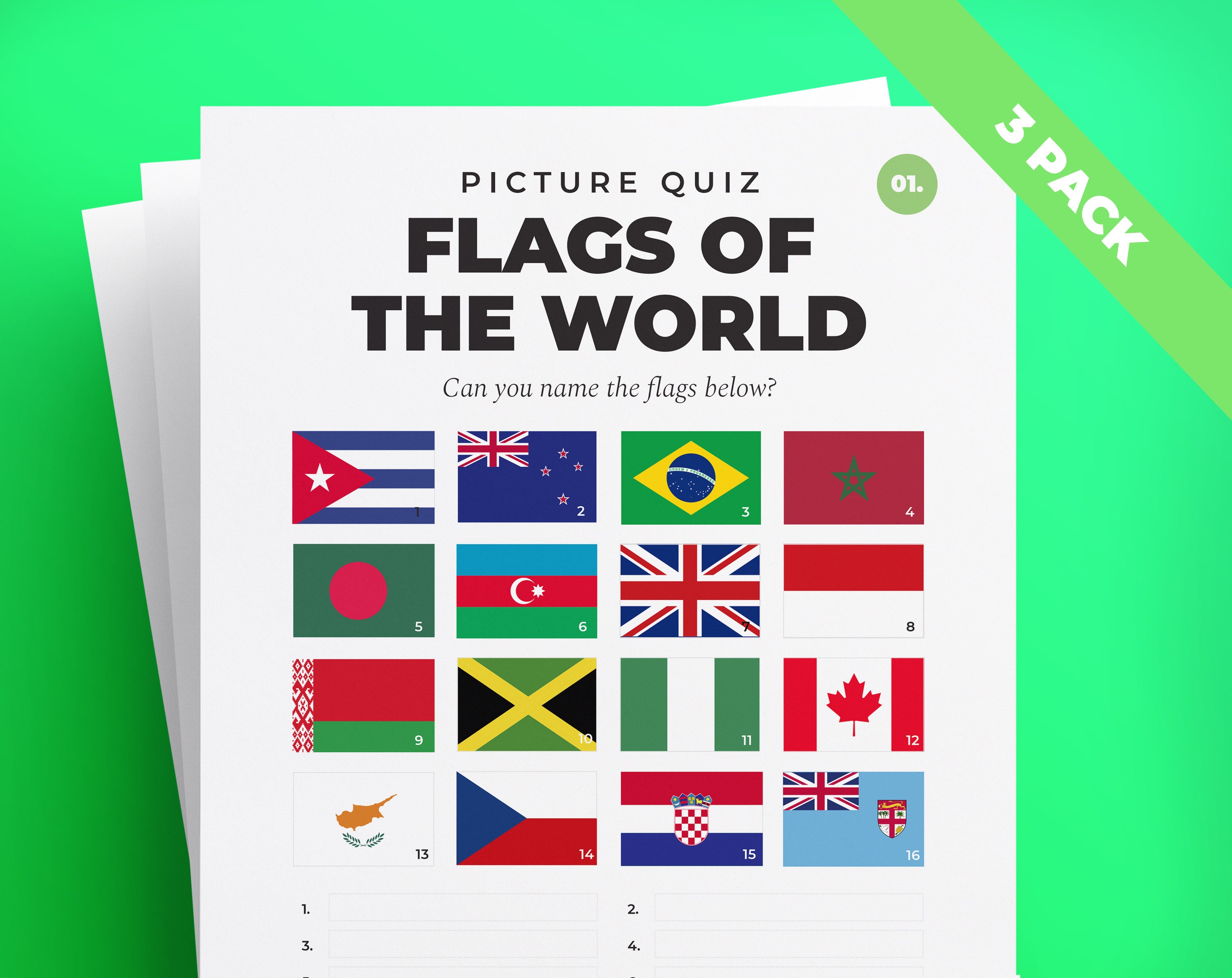 Flags of the World | Flag Quiz Part Three | Learn World Flags ...