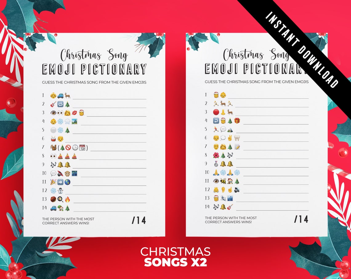 Christmas Emoji Quiz Bundle Printables Emoji Pictionary - Etsy UK
