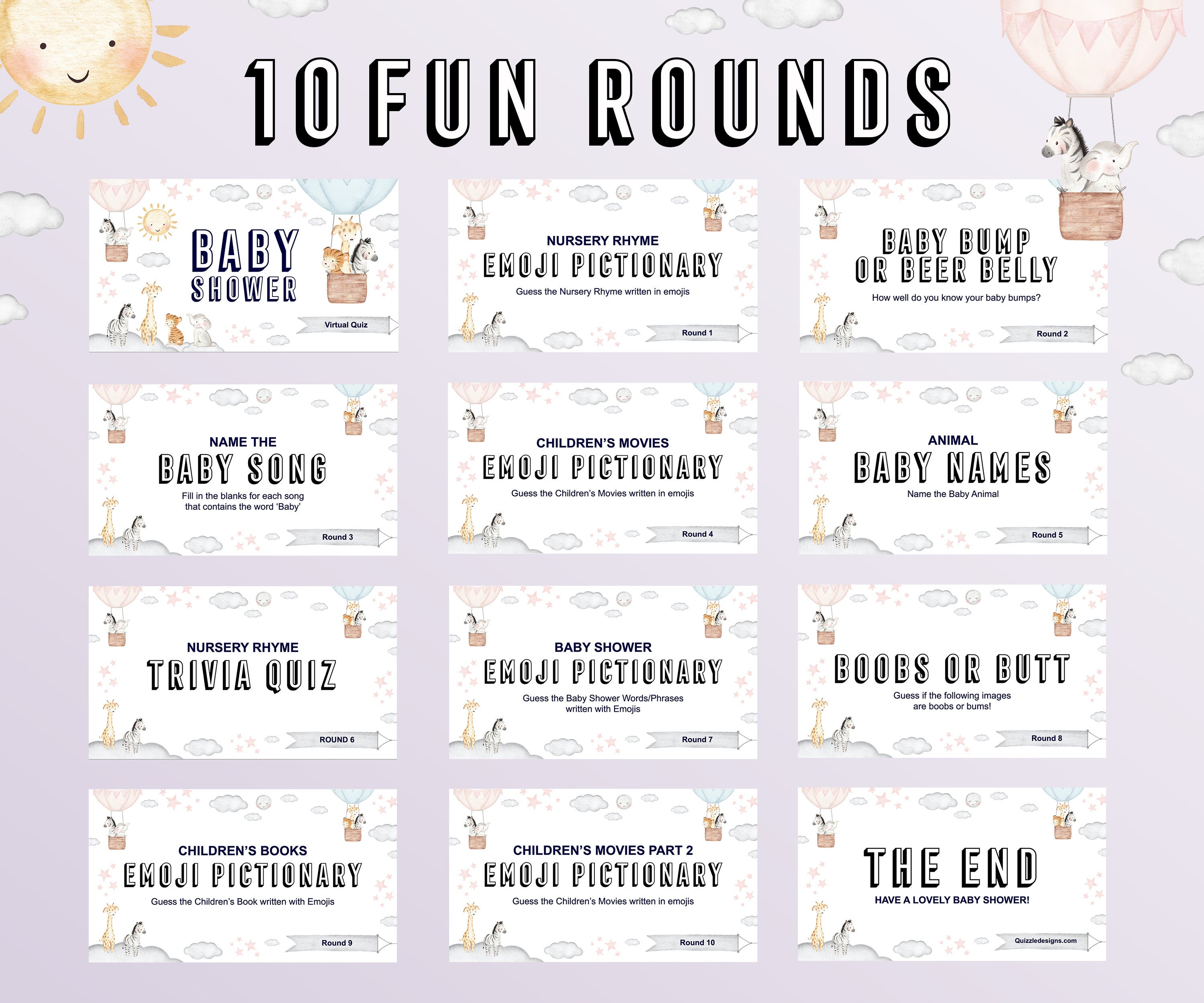 Virtual Baby Shower Powerpoint Game | Baby Shower Quiz | Distance Baby ...