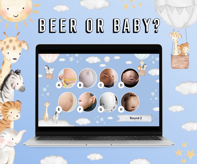 Virtual Baby Shower Powerpoint Game | Baby Shower Quiz | Distance Baby ...