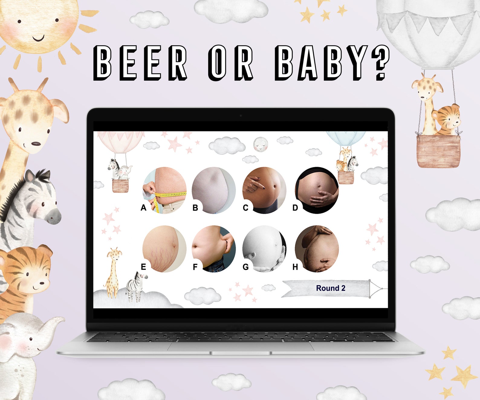 Virtual Baby Shower Powerpoint Game | Baby Shower Quiz | Distance Baby ...