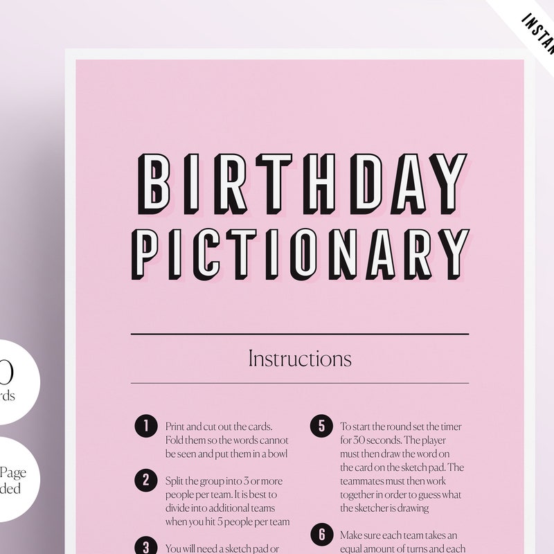 Birthday Party Games - Etsy