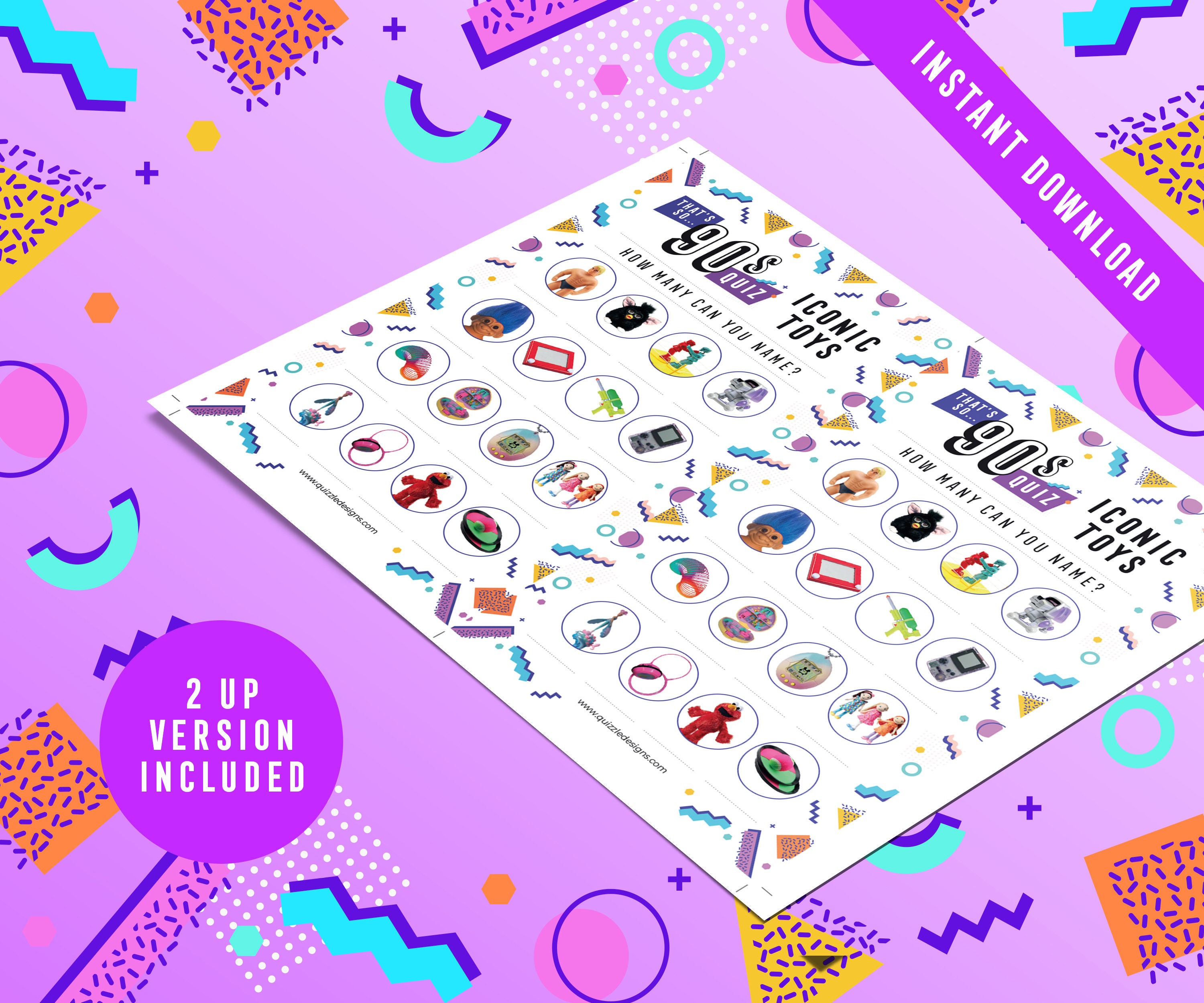 Nineties Iconic Toys Quiz Name the 90s Toy Activity - Etsy