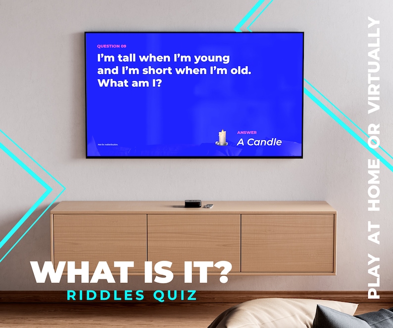 Riddles Quiz Fun Zoom Quiz Powerpoint Quiz Virtual Quiz | Etsy