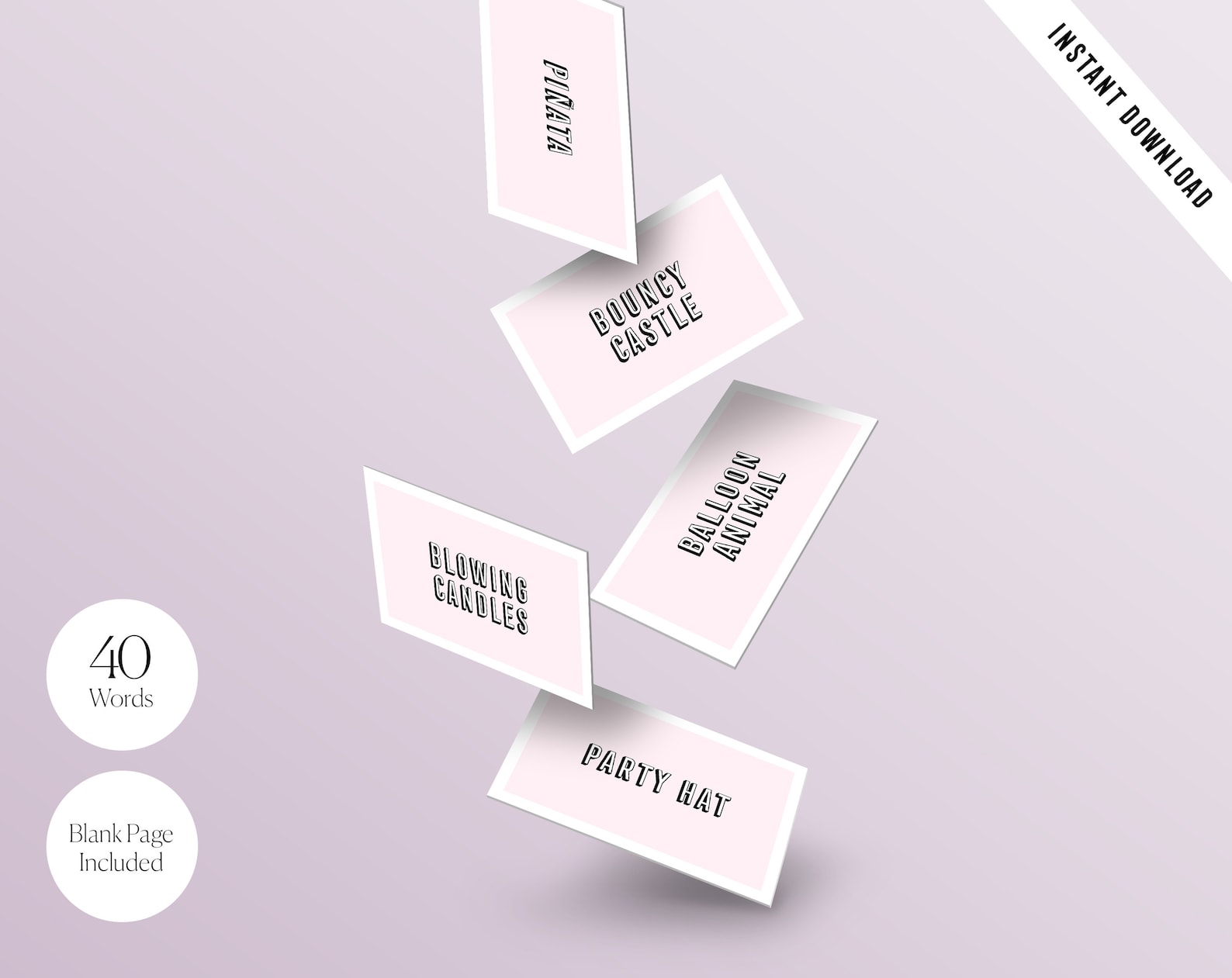 Birthday Pictionary Printable Game Birthday Party Games Adult Birthday ...