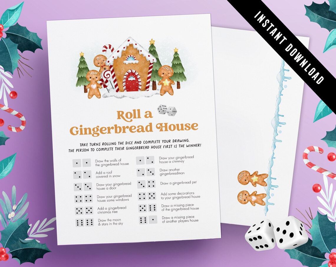 Roll a Christmas Bundle Dice Game Roll a Snowman Roll - Etsy