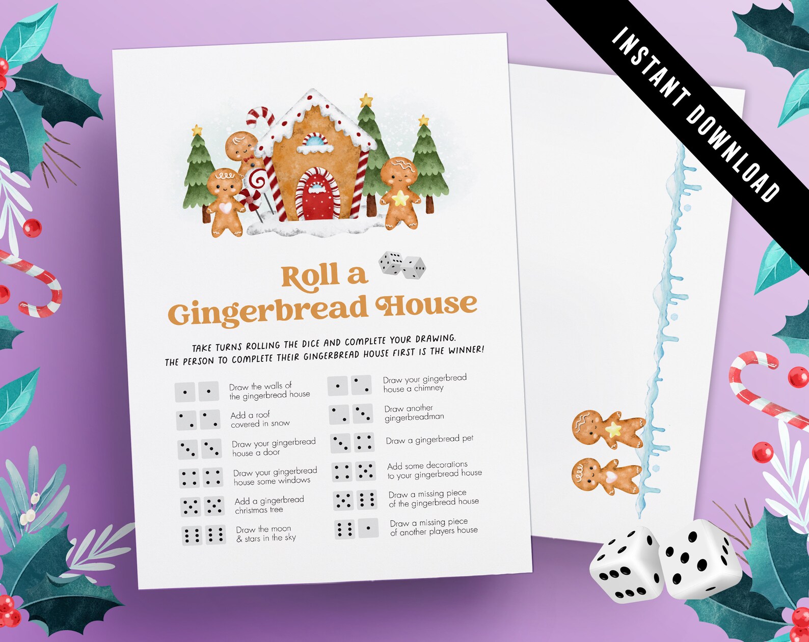 Roll a Christmas Bundle Dice Game | Roll a Snowman | Roll Santa | Roll ...