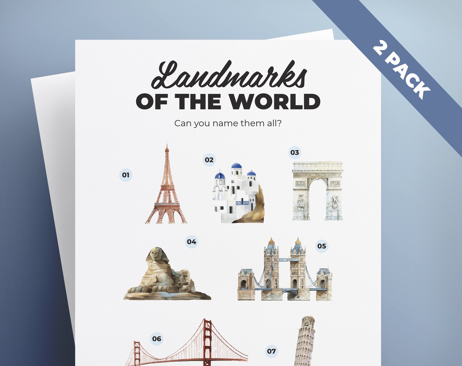 Landmarks of the World | Kids Activity | Children's Quiz | Printable ...