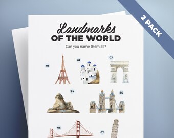 168 Geography and Landform Terms Flash Cards / 3 Part - Etsy