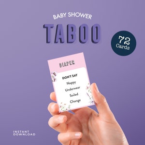 Modern Baby Shower Game - Taboo - Fun & Interactive Baby Shower ...