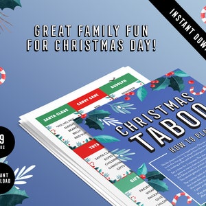 Christmas Taboo | Christmas Party Game | 90 Cards | Christmas Fun ...