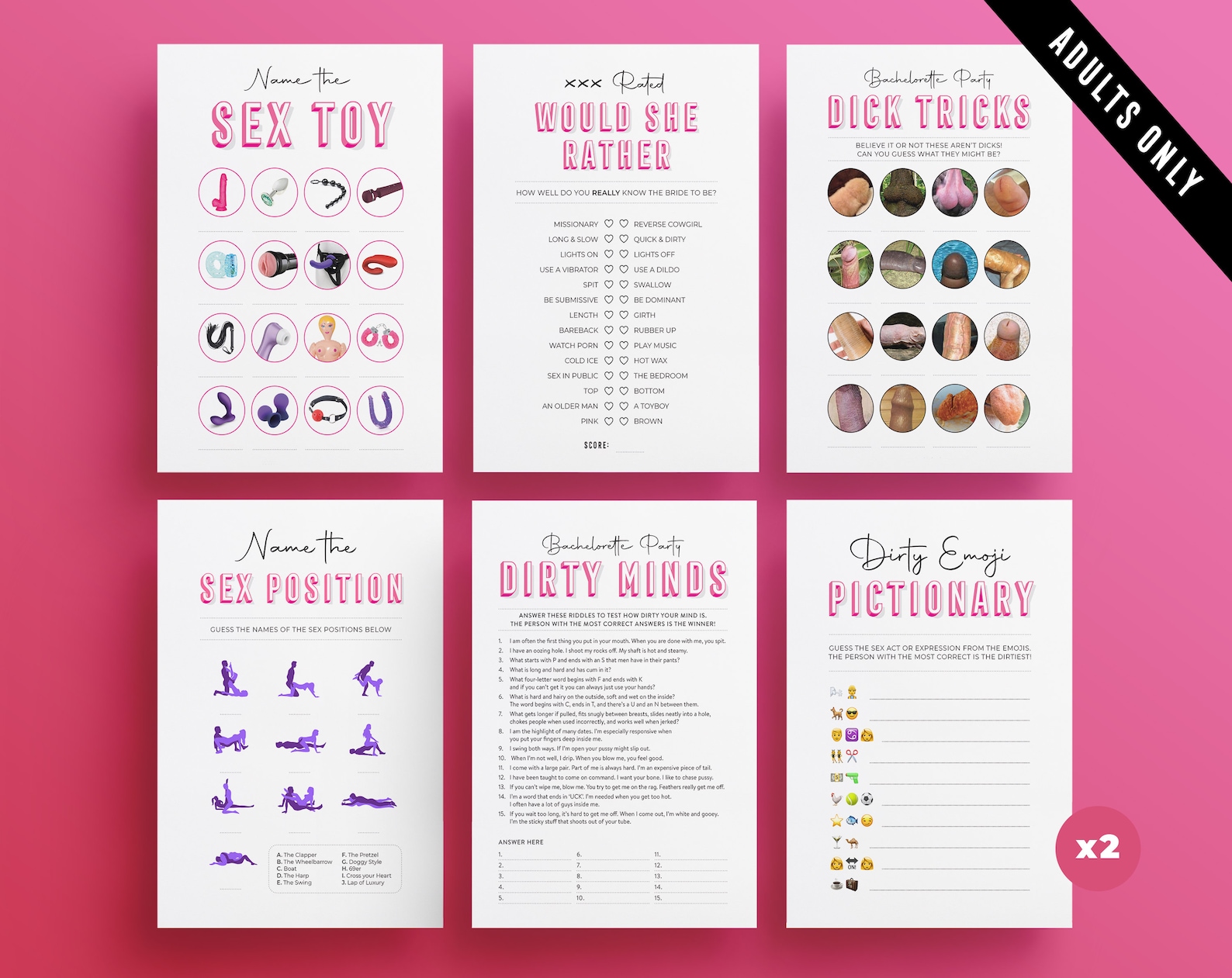 Bachelorette Party Printable Six Pack Hens Do Printable Sex - Etsy