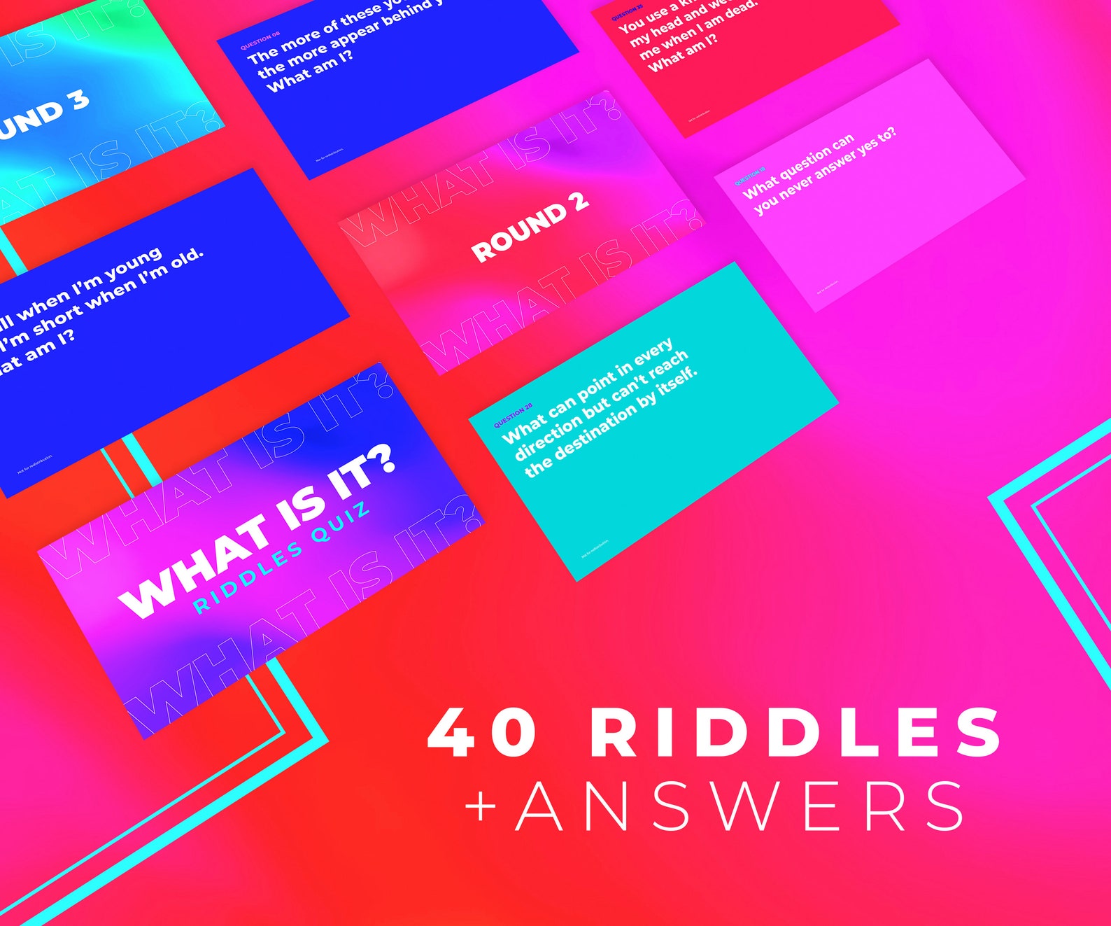 Riddles Quiz Fun Zoom Quiz Powerpoint Quiz Virtual Quiz | Etsy