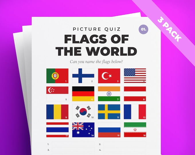 120 Flags of the World Matching Game With Printable Flash Cards - Etsy ...
