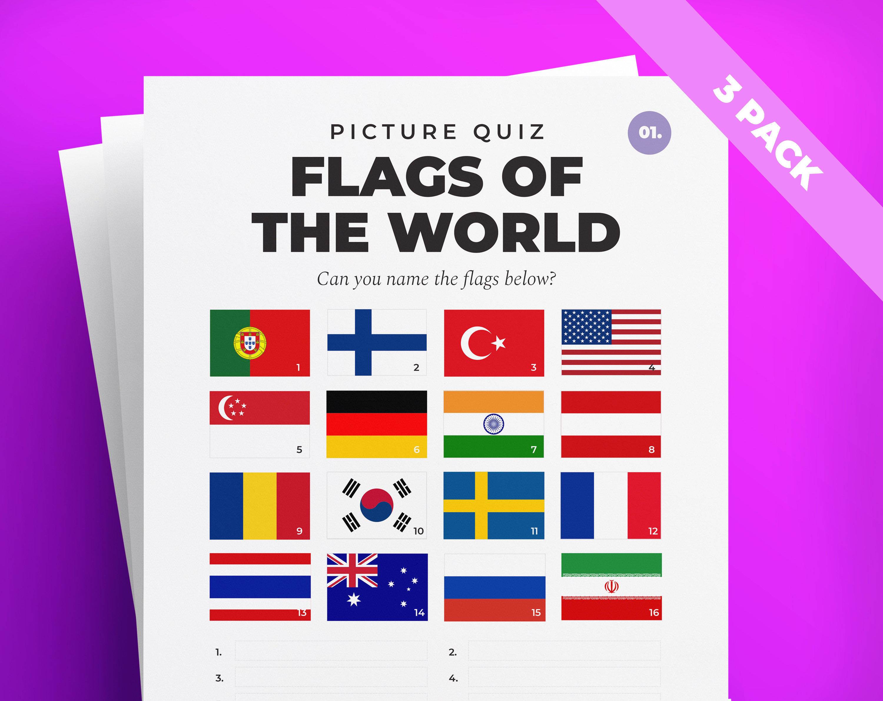 Flags of the World | Flag Quiz Part Two | Learn World Flags ...