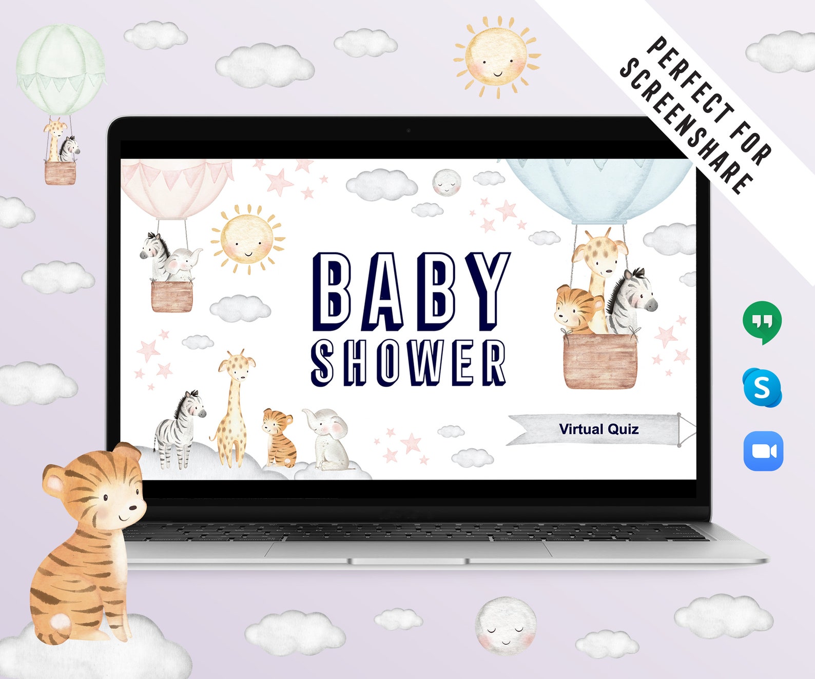 Virtual Baby Shower Powerpoint Game | Baby Shower Quiz | Distance Baby ...