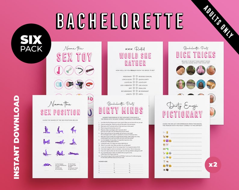 Bachelorette Party Printable Six Pack Hens Do Printable Sex - Etsy