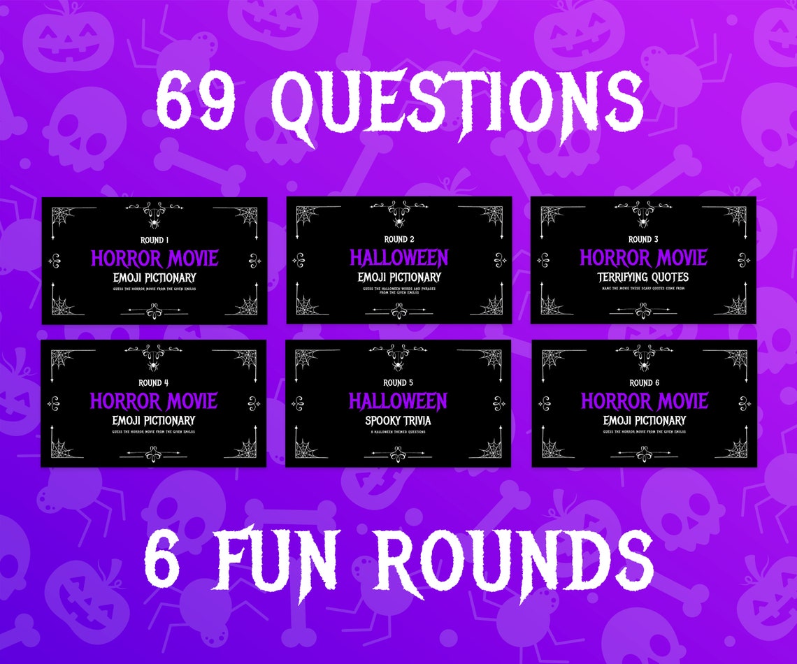Halloween Quiz Powerpoint Quiz Fun Virtual Quiz Emoji - Etsy