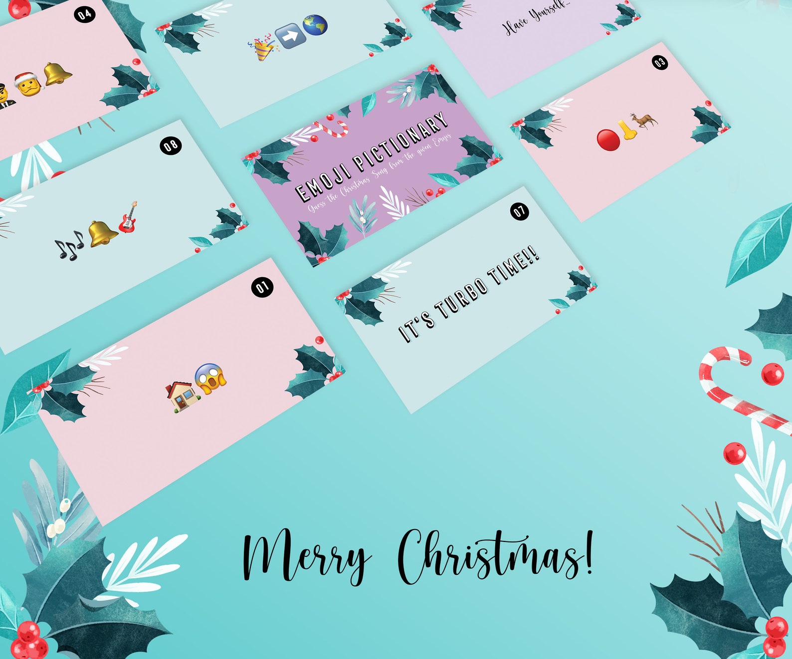 Christmas Quiz Powerpoint Quiz Fun Virtual Quiz Emoji | Etsy