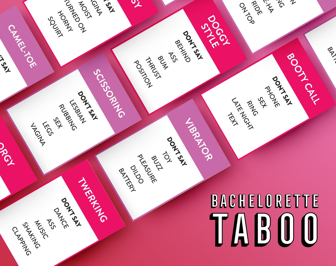 Bachelorette Party Taboo Adults Only Dirty Taboo Printable - Etsy Canada