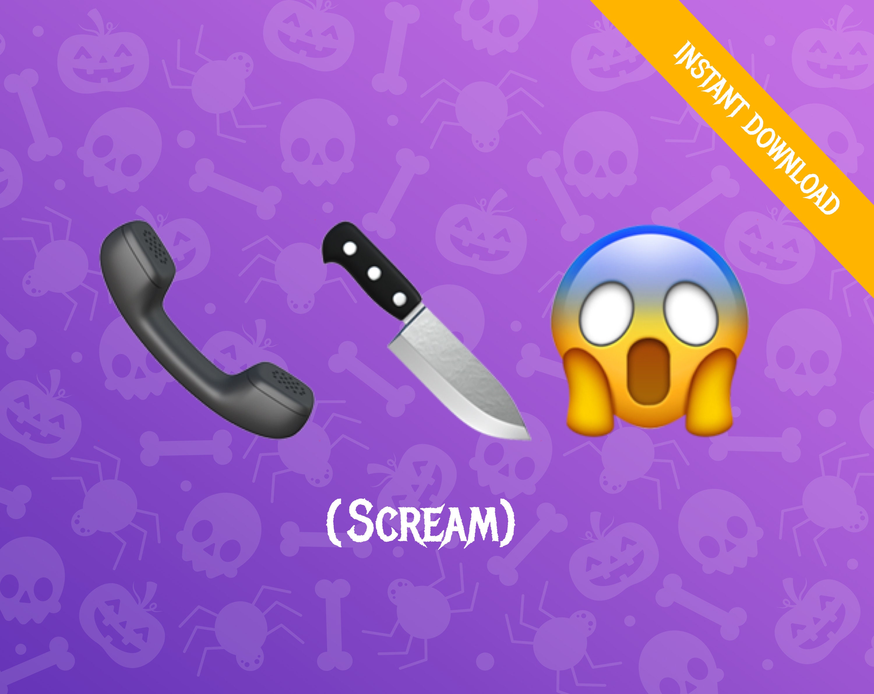 Halloween Printable Three Pack Emoji Pictionary Match the - Etsy UK