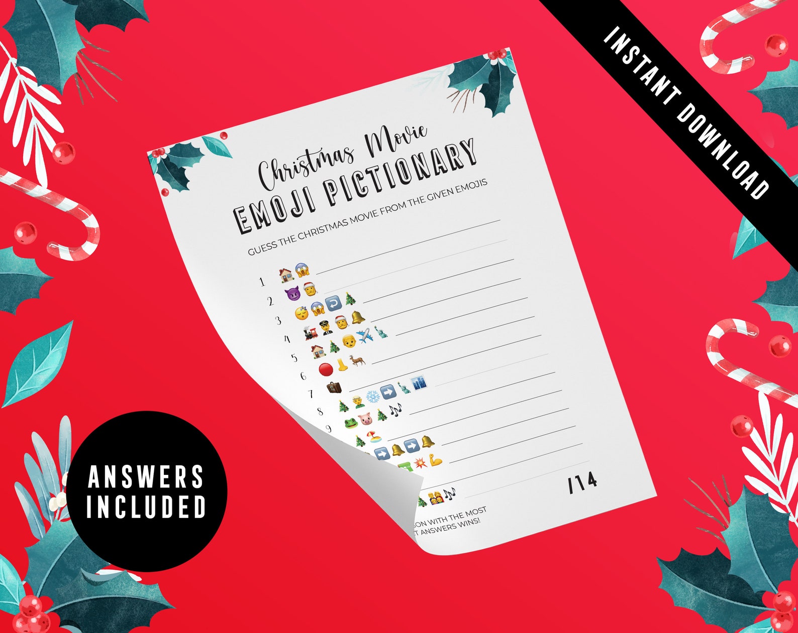 Christmas Emoji Quiz Bundle Printables Emoji Pictionary - Etsy UK