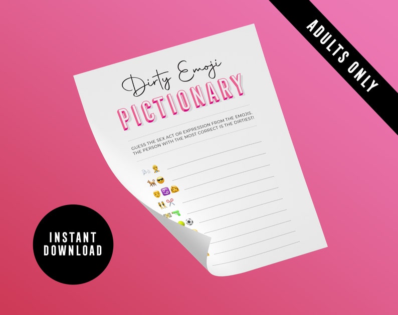 Vuile Emoji Spel, Emoji Pictionary, Afdrukbare Bruids games ...