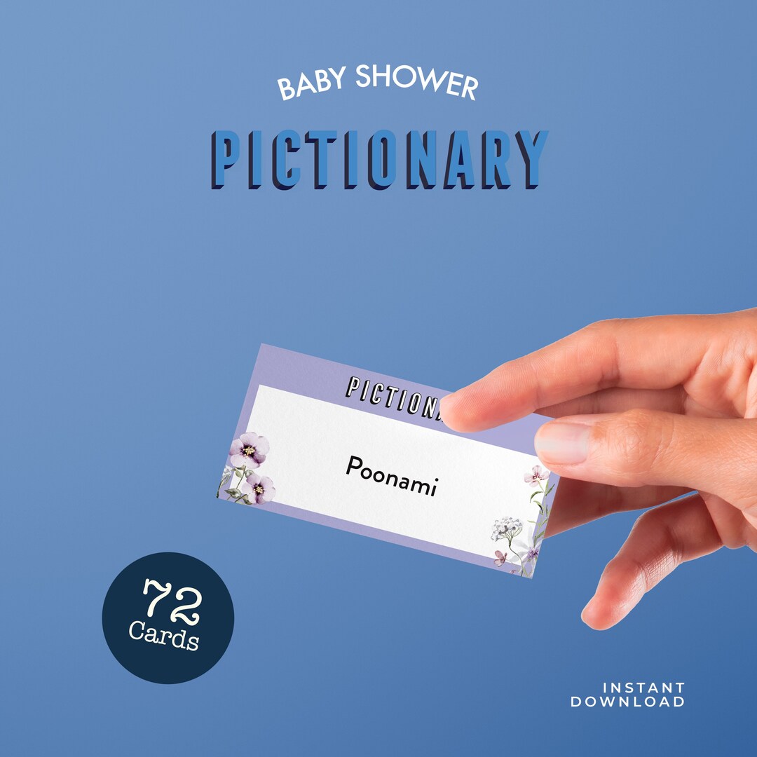 Modern Baby Shower Game - Pictionary - Fun & Interactive Baby Shower ...