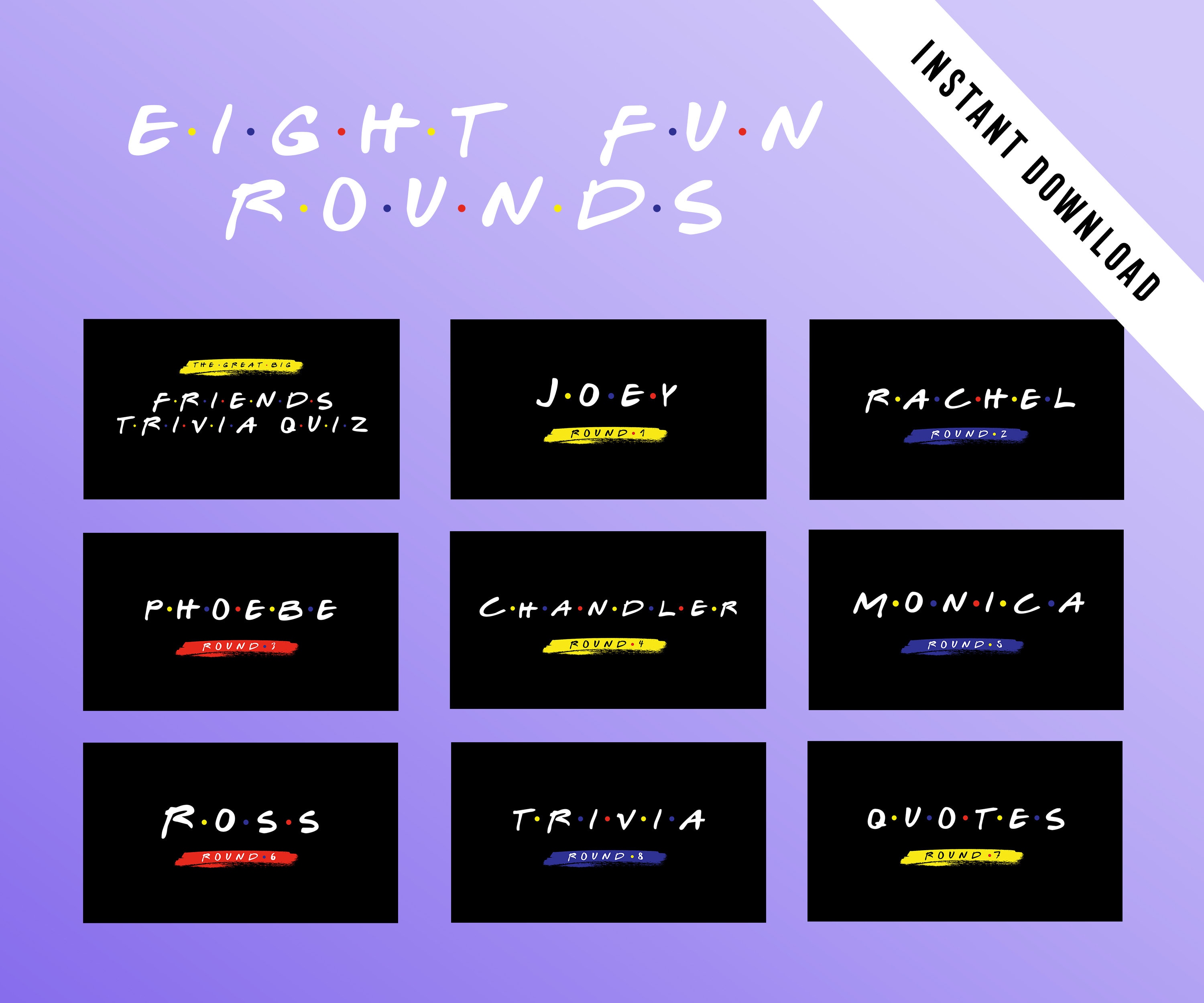 Friends TV Show Quiz Friends Theme Quiz Powerpoint Quiz | Etsy