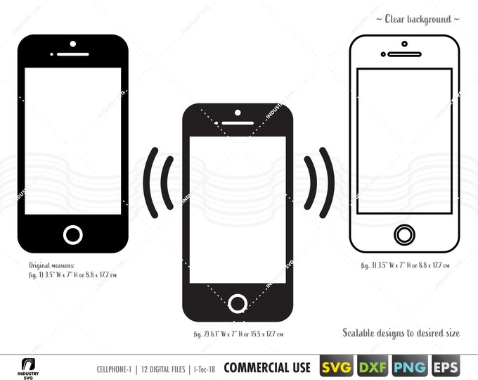 Smart Phone SVG Digital Download - Cell Phone SVG Instant Download ...
