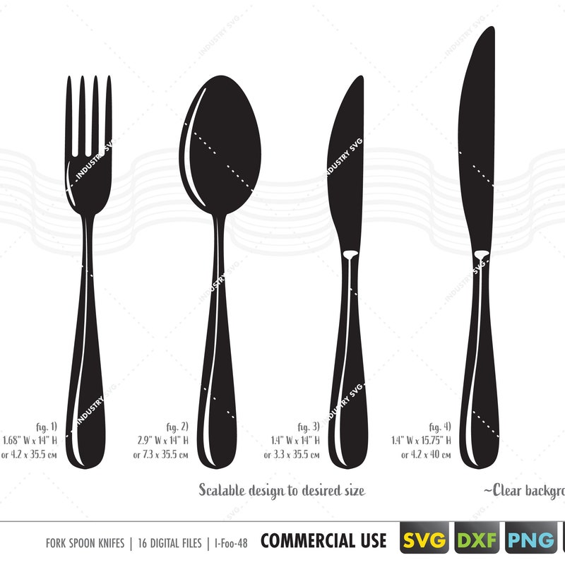 Utensils Clipart - Etsy